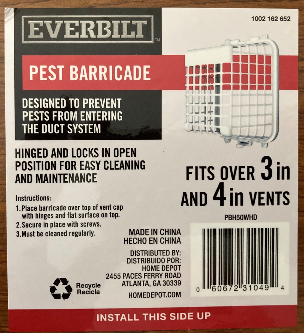 Birds nesting in vent – (Unofficial) Victoria Ponds